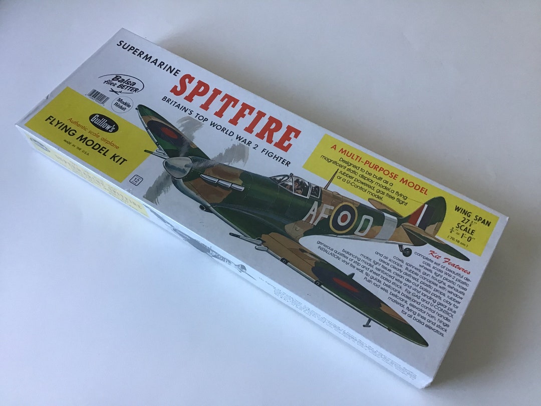 Vintage Guillows British Supermarine Spitfire Model Kit Sealed - Etsy