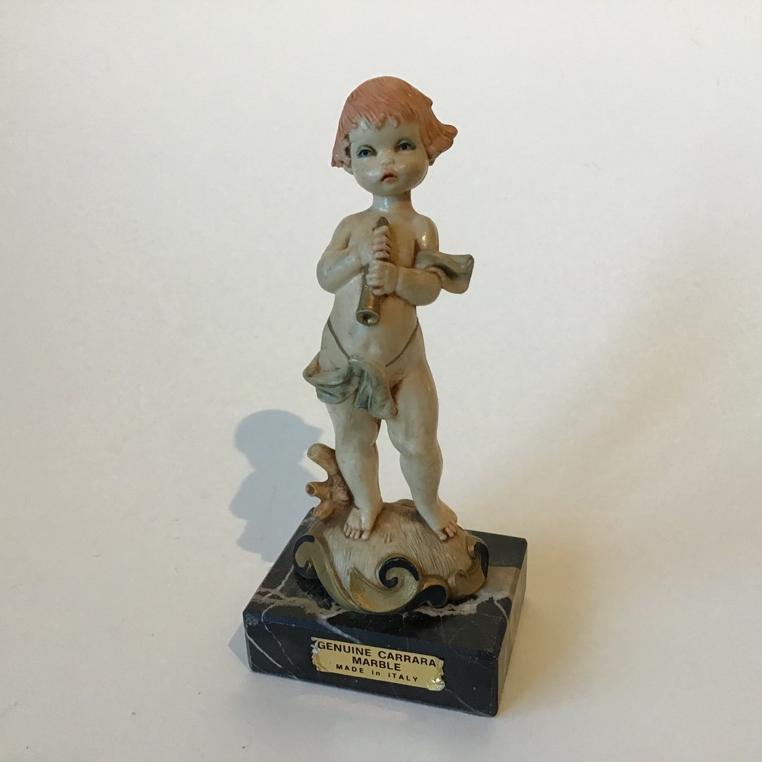 Vintage Fontanini Depose Italy Simonelli 282 Child With Flute Marble ...