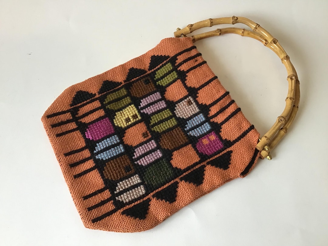 Vintage 1960’s Embroidered Swedish Handbag Purse - Etsy