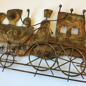 Mid Century Modern Brutalist Metal Locomotive Train Wall Art Hanging - Etsy