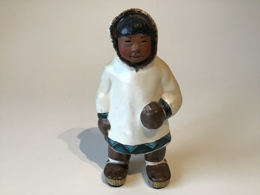 Vintage 1962 C Alan Johnson Kaipuk Inuit Alaska Ceramic Figurine - Etsy