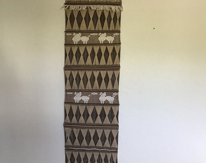 Vintage Large MCM Boho Woven Wall Hanging Tapestries Columbia Peru ...