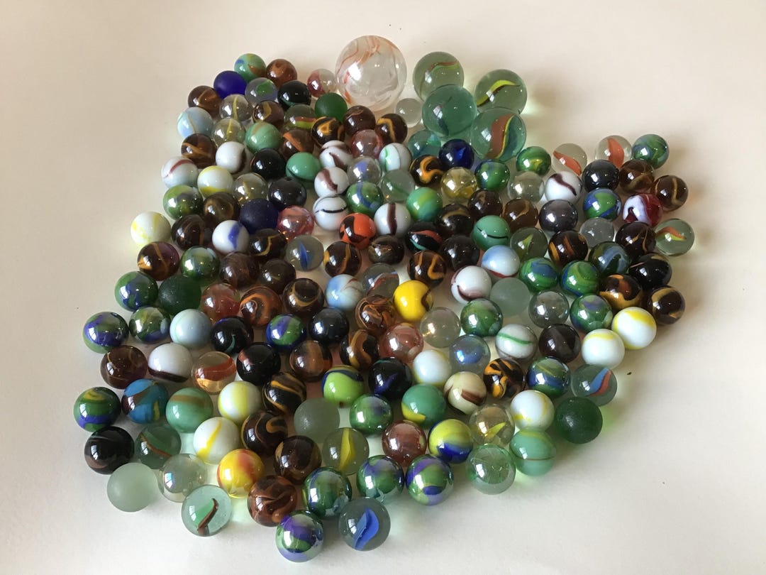 Vintage Lot 165 Rare Glass Marbles Peltier Akro Agate Jadeite Different ...
