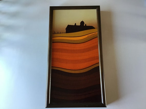 Vintage MCM Joanne Scott 1977 Acrylic Lithograph Painting | Etsy