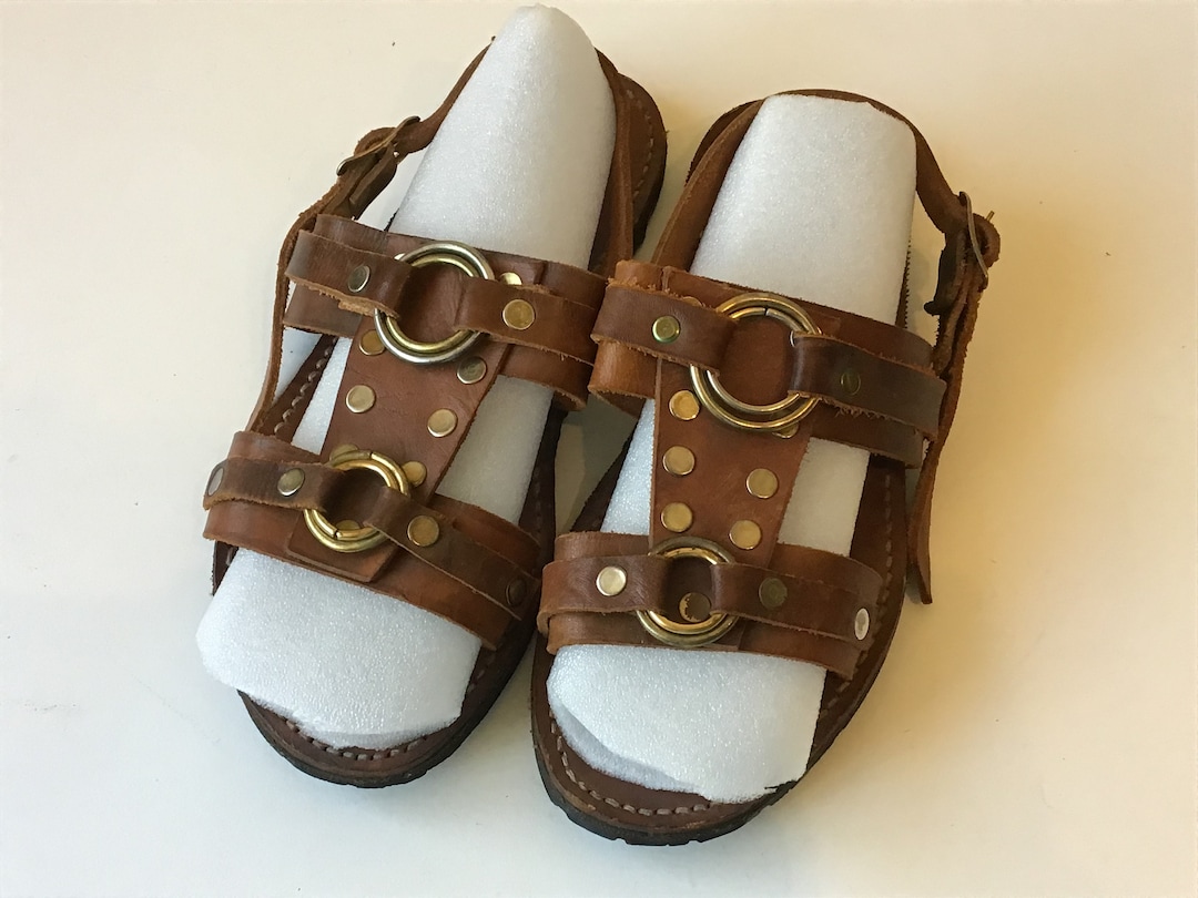 Vintage 60-70s Hippie Tire Tread Leather Sandals Men 8 Women 9.5 - Etsy