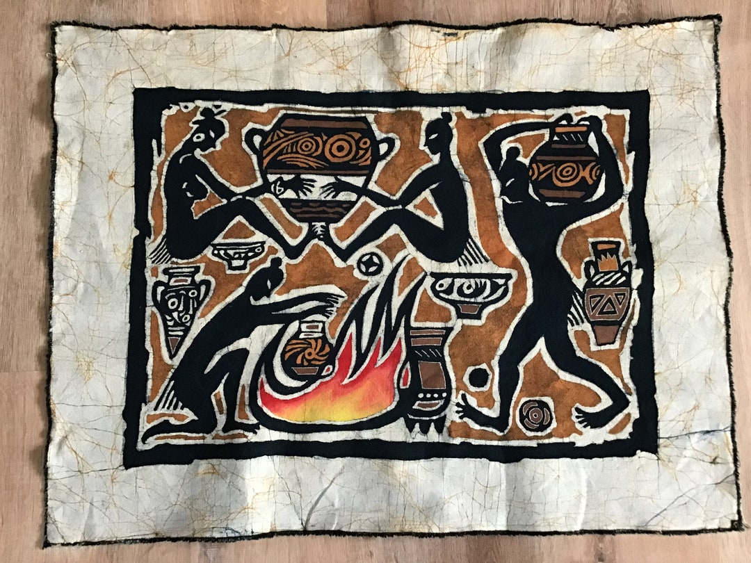 Vintage Native American Large Batik Women Firing Pots Art Pottery - Etsy