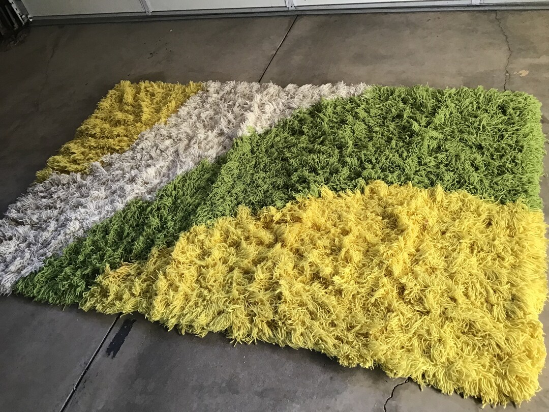 Vintage 1960s Mid Century Modern Long Shag Rug 56x92 Carpet - Etsy