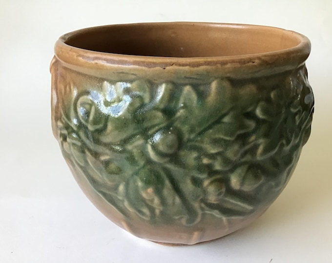 Vintage 1920’s Brush Mccoy Art Pottery Acorn Jardiniere Planter Pot - Etsy