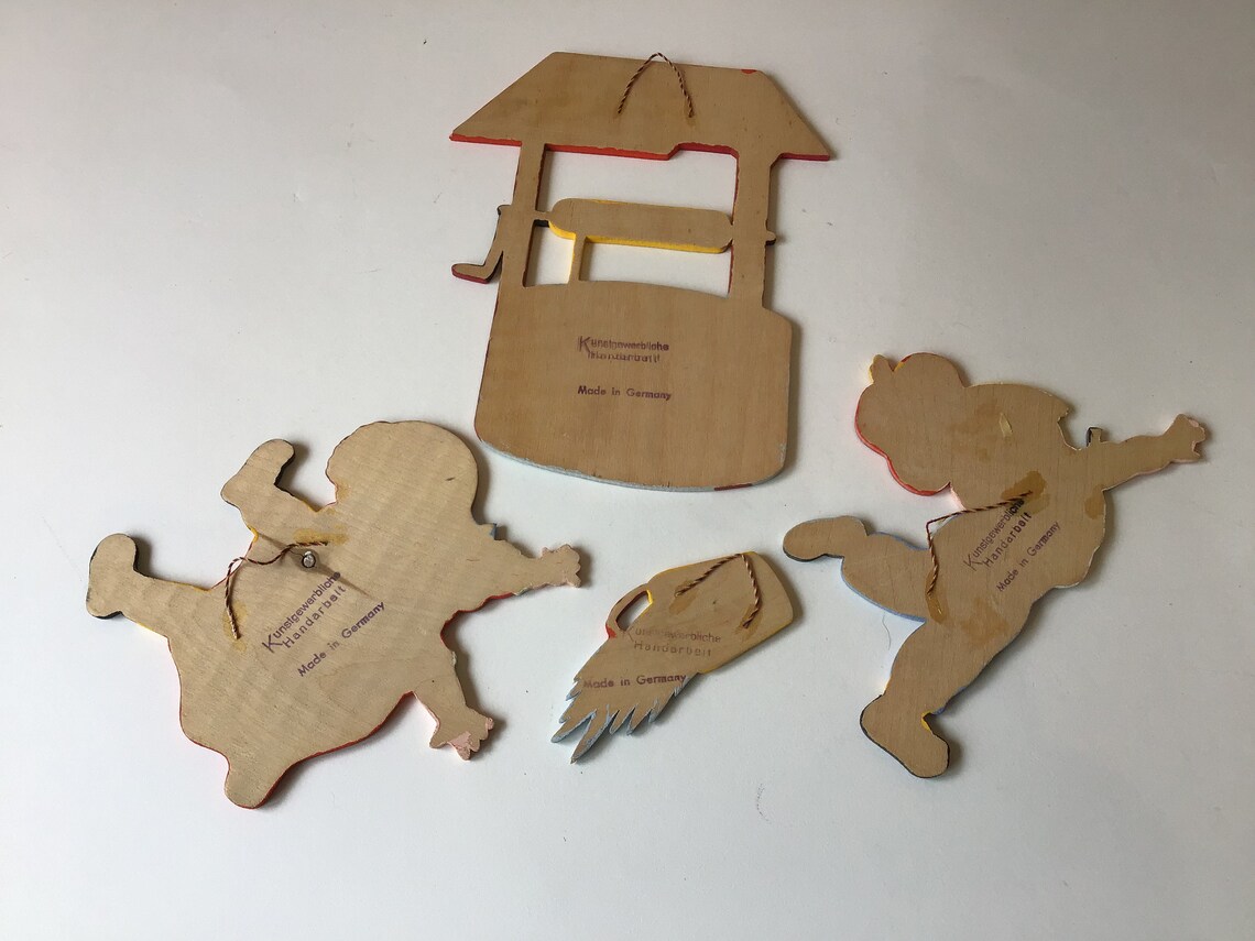 MCM Vintage Nursery Rhyme Jack and Jill Wall Art Germany Kids Room - Etsy