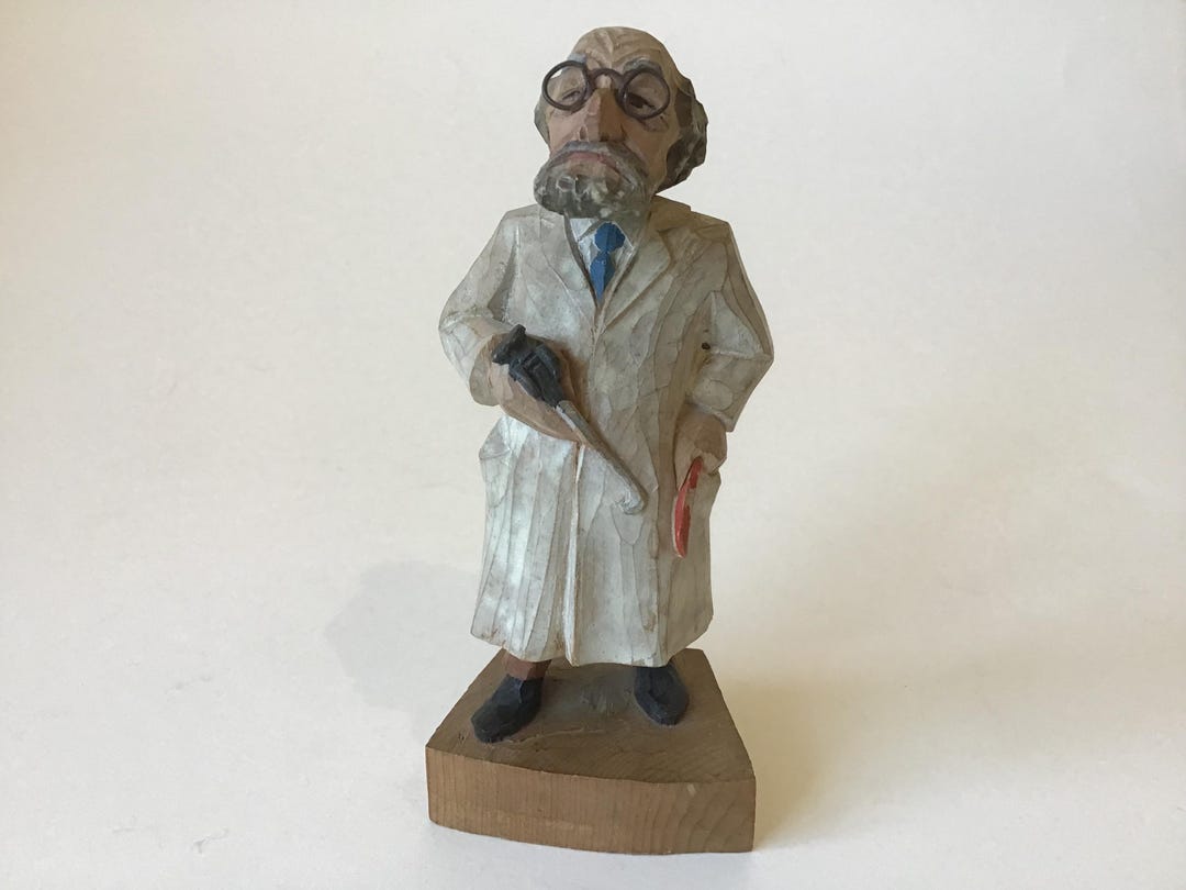 Vintage Doctor Surgeon Medical Wood Carving Figurine Made in Italy - Etsy