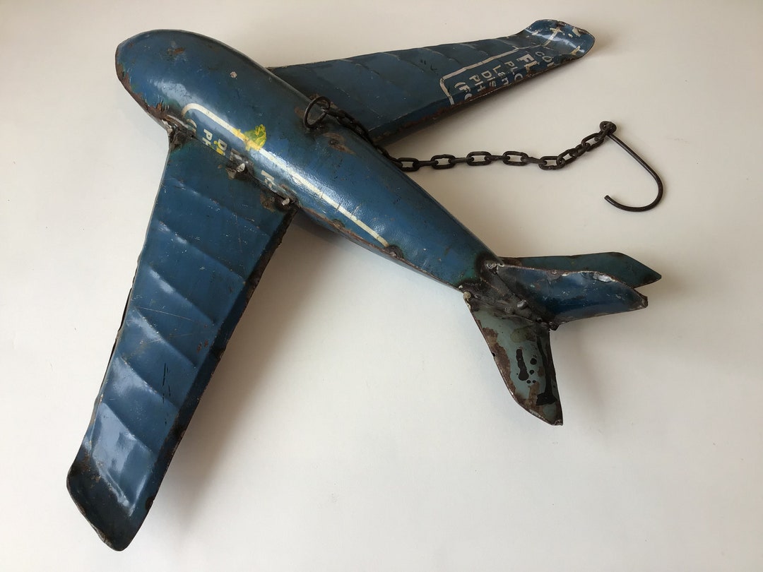 Vintage Welded Metal Airplane Sculpture Folk Primitive Outsider Art - Etsy