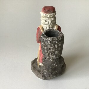 Antique Plaster Santa Claus With Basket Christmas Decoration - Etsy