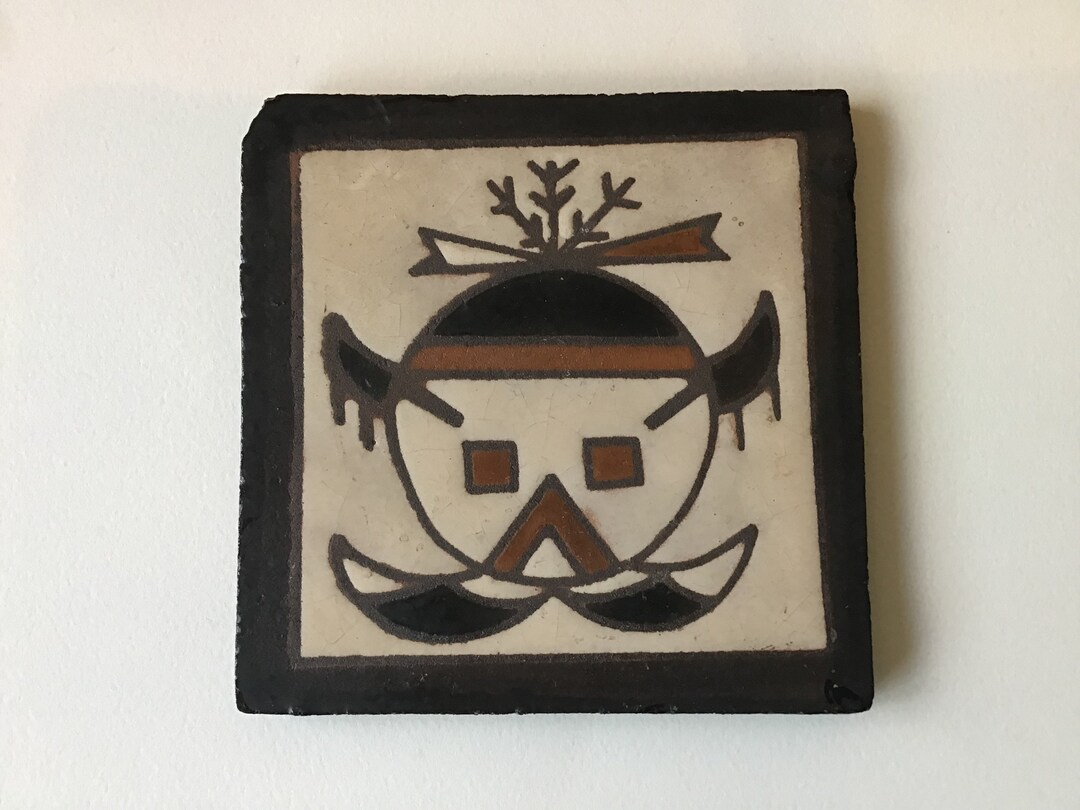 Vintage Southwest Native American Art Pottery Tile - Etsy