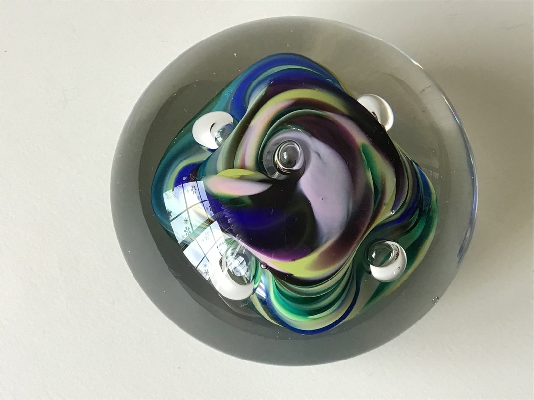 Vintage Andrews Karg Art Glass Studio Paperweight - Etsy