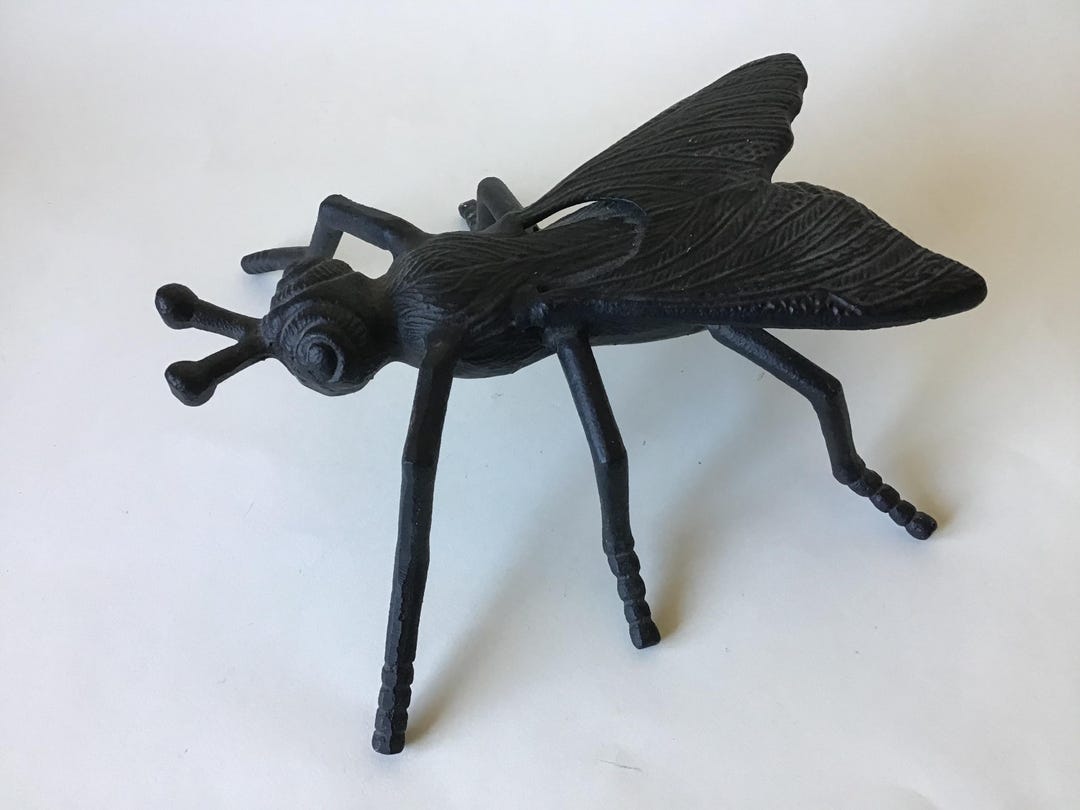Large Cast Iron Fly Insect Sculpture Figurine - Etsy