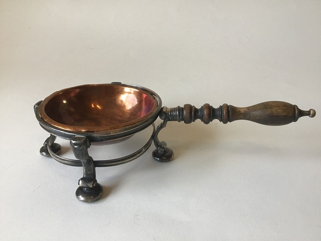 Antique Copper and Silver Plated Smoking Brazier Bowl and Stand Dated ...