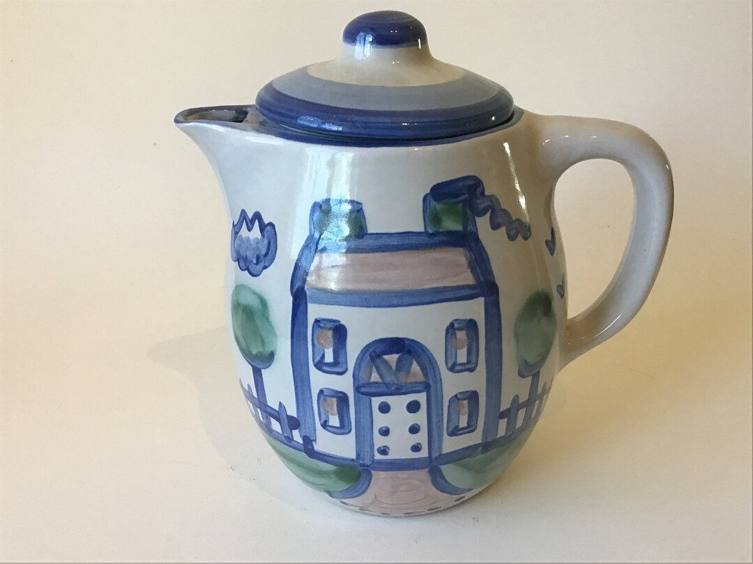 M.A. Hadley Art Pottery Farm House Tea Pot - Etsy