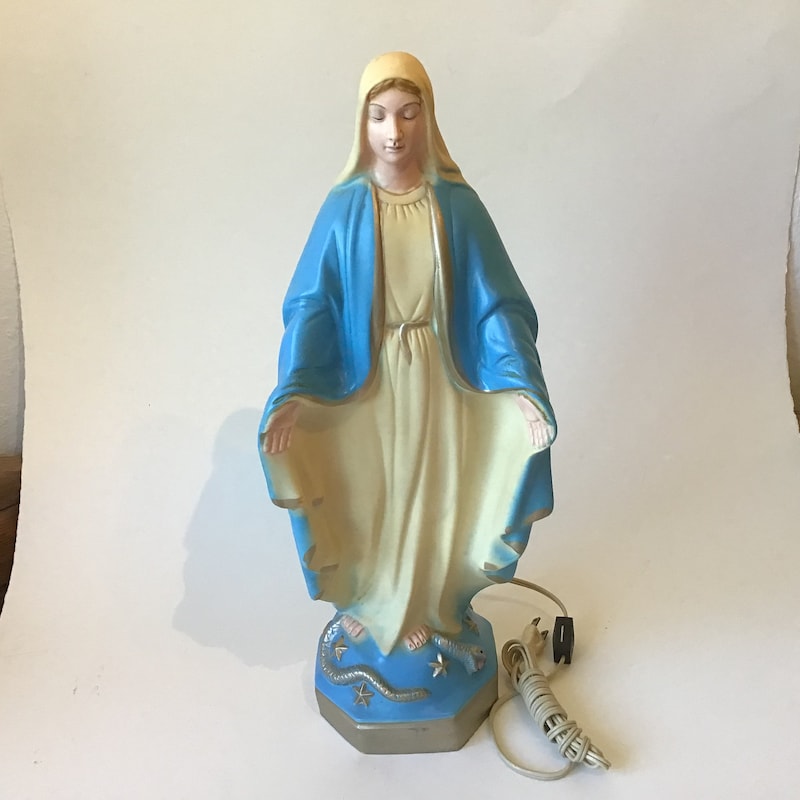 Virgin Mary Light up Statue - Etsy