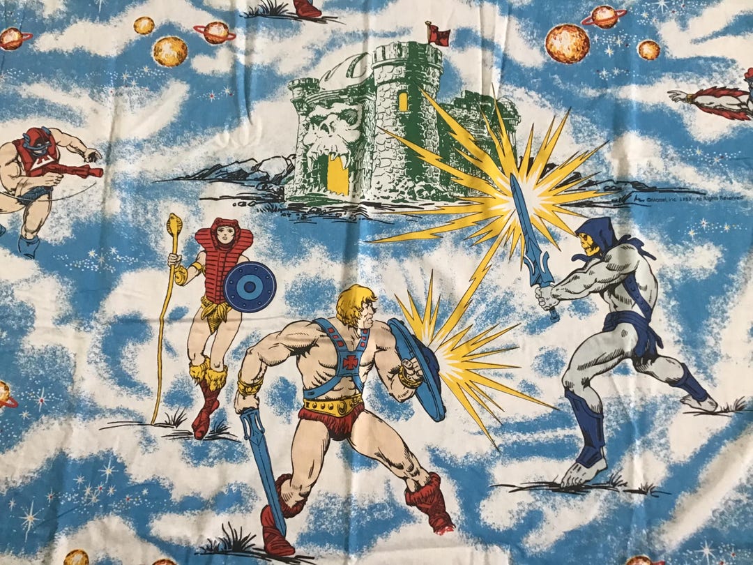 Vintage 1983 Masters of the Universe He-man Twin Flat Bed Sheet - Etsy