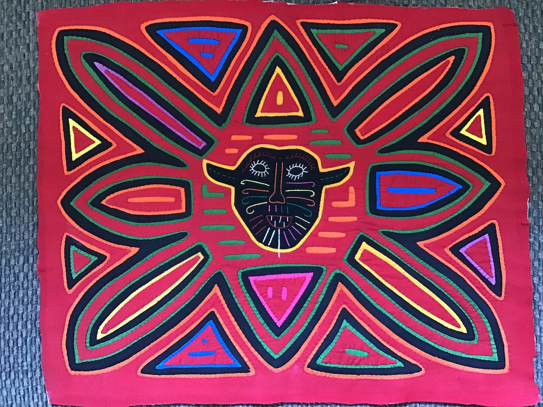 Vintage Kuna Indian Panama Mola Folk Fabric Art - Cat Leopard Tiger - Etsy
