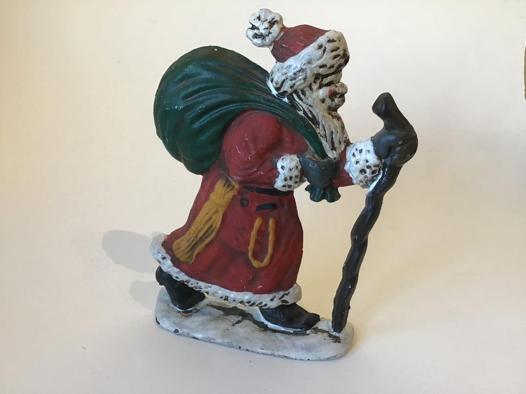 Vintage Cast Iron Santa Claus Father Christmas Door Stop - Etsy