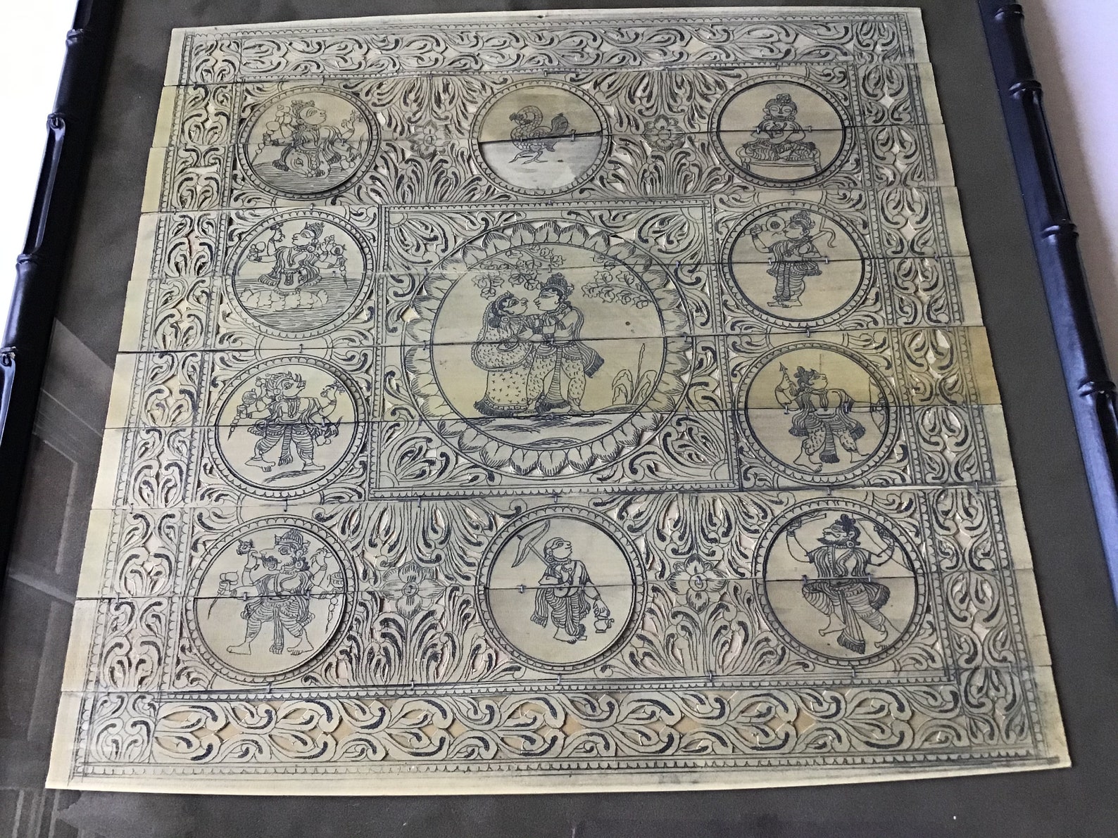 Vintage Palm Leaf Engraved Painting Jitendra Behera Raghurajpur ...