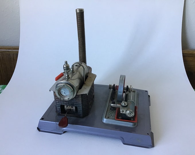 Vintage German Tin Toy Steam Engine - Etsy