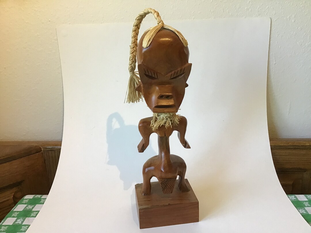 Vintage Carved Milo Wood Hawaii Tiki God Sculpture Kamari Honolulu - Etsy