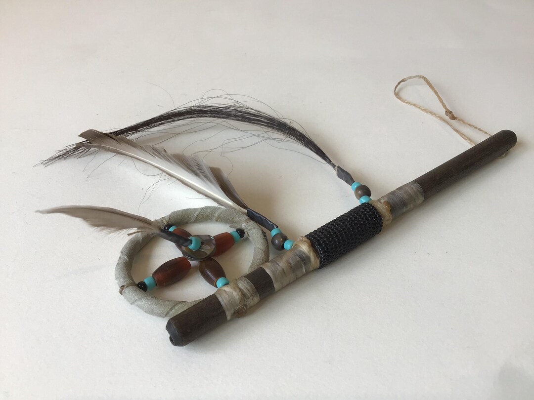 Vintage Native American Talking Stick Ornament Decoration - Etsy