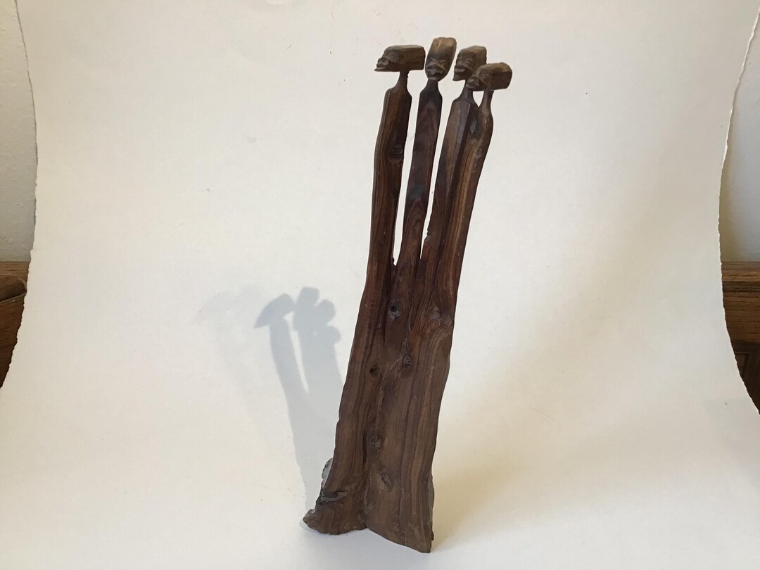 Vintage African Redwood Carved Family Sculpture Folk Art Hand Carved - Etsy