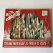Vintage 1950s MCM 18 Diamond Ray Jeweled Icicles Christmas Ornaments in ...