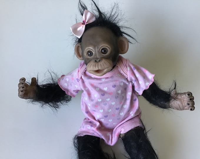 Cindy Sales Baby Monkey Ape Chimp Realistic Collectible Doll - Etsy