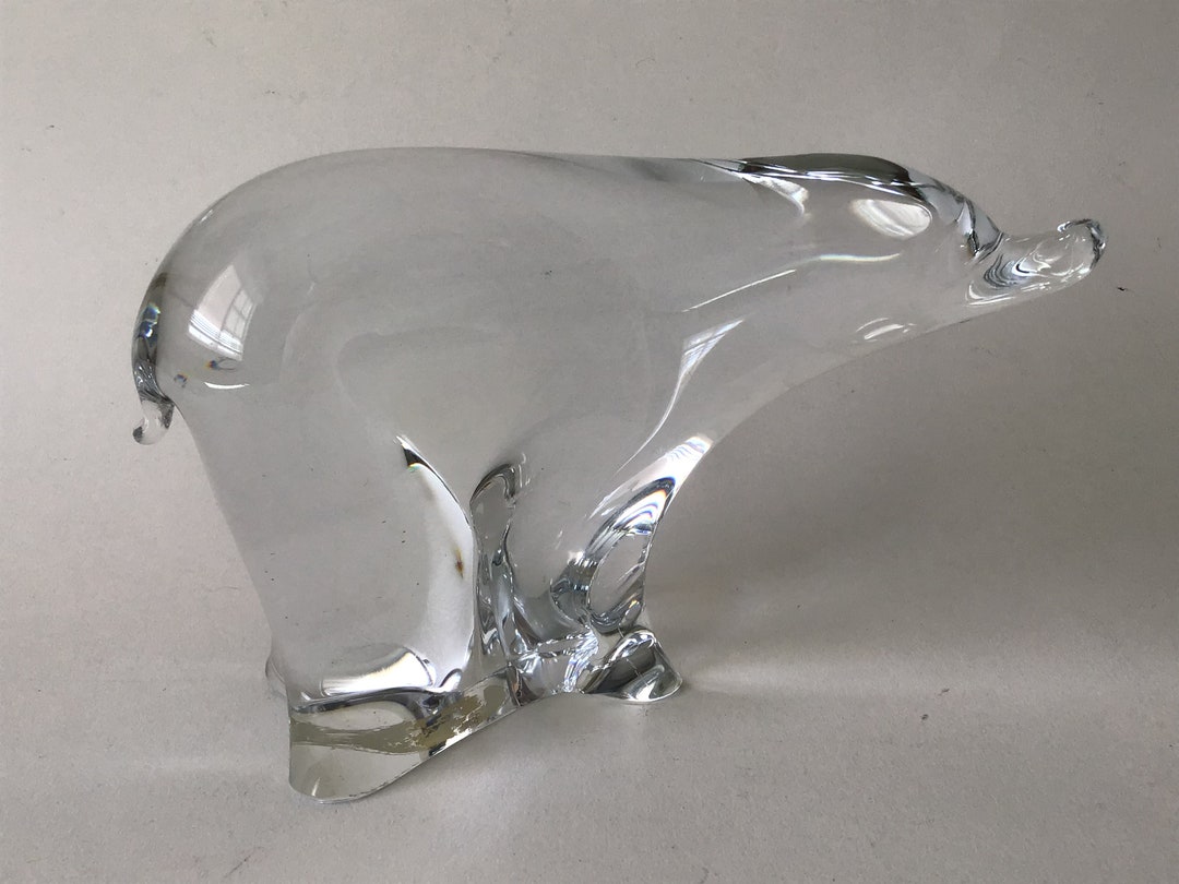 Vintage Josef Marcolin Art Glass Sweden Polar Bear Figurine - Etsy