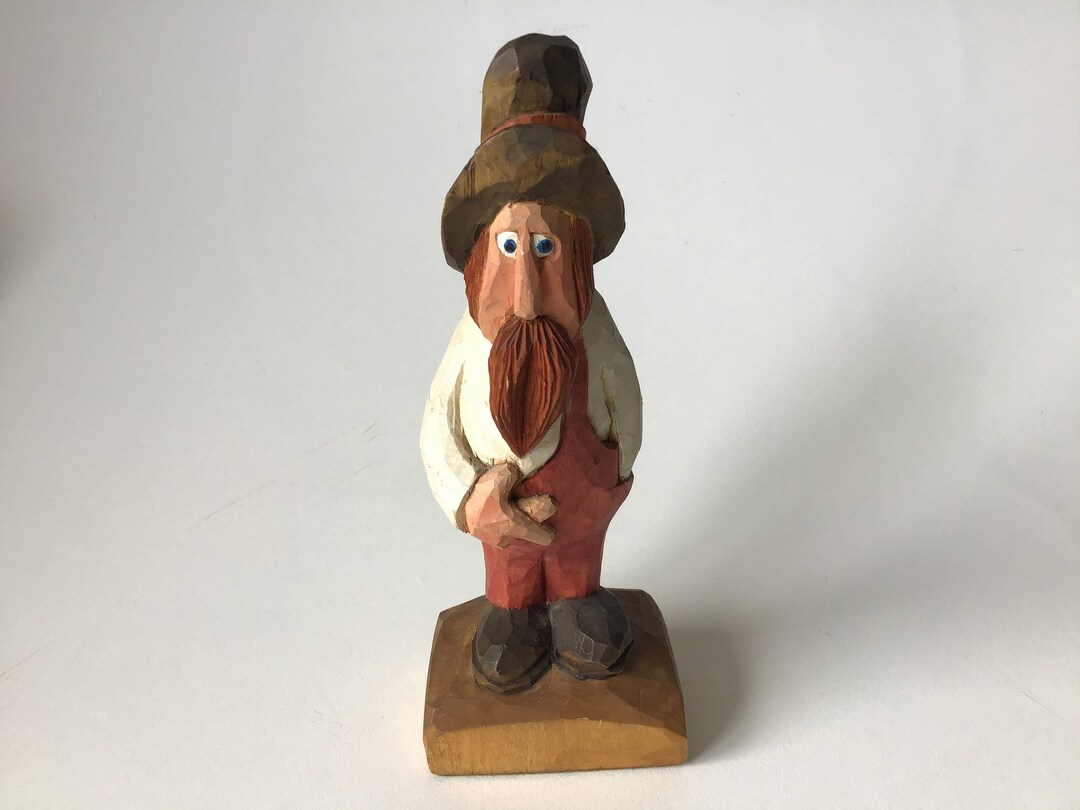 Vintage Jim Cocke Wood Carving Hobo Hillbilly Folk Art Figurine - Etsy