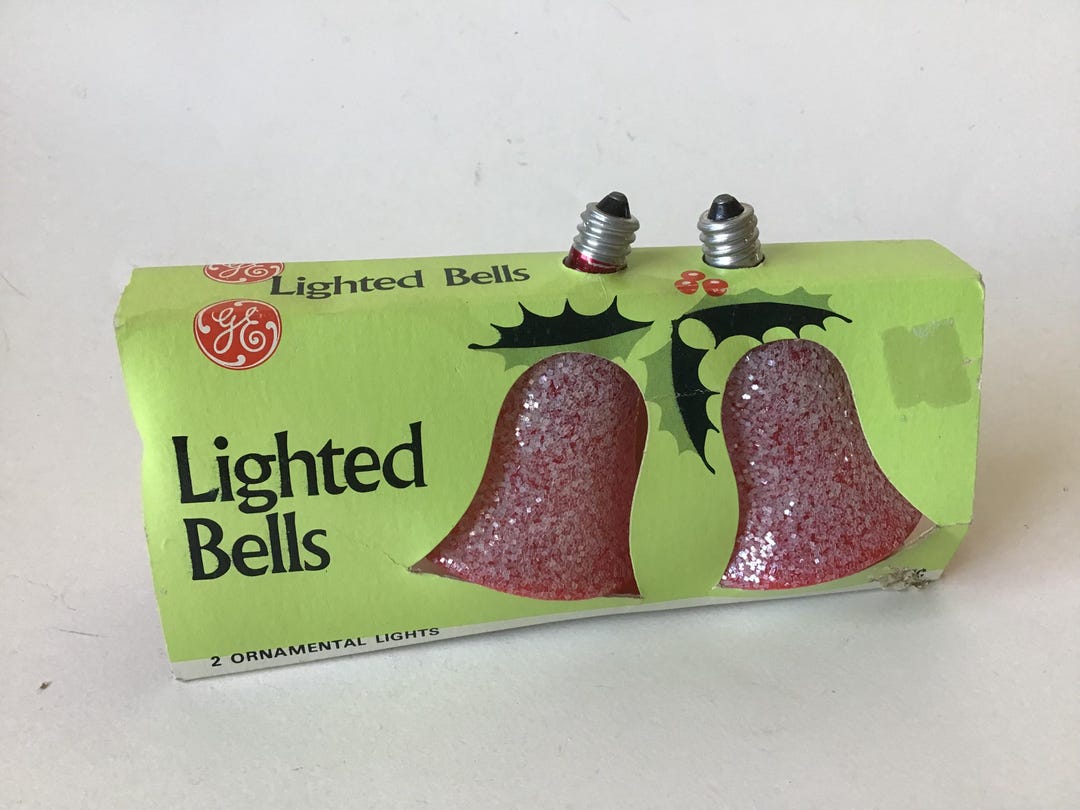Vintage GE Lighted Ice Bells Christmas Ornamental Light Bulbs NOS in ...