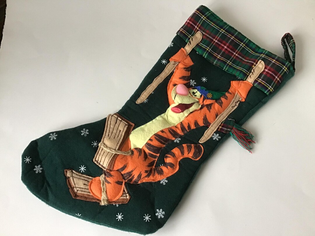 Vintage 90s Disney Tigger Felt Christmas Stocking - Etsy