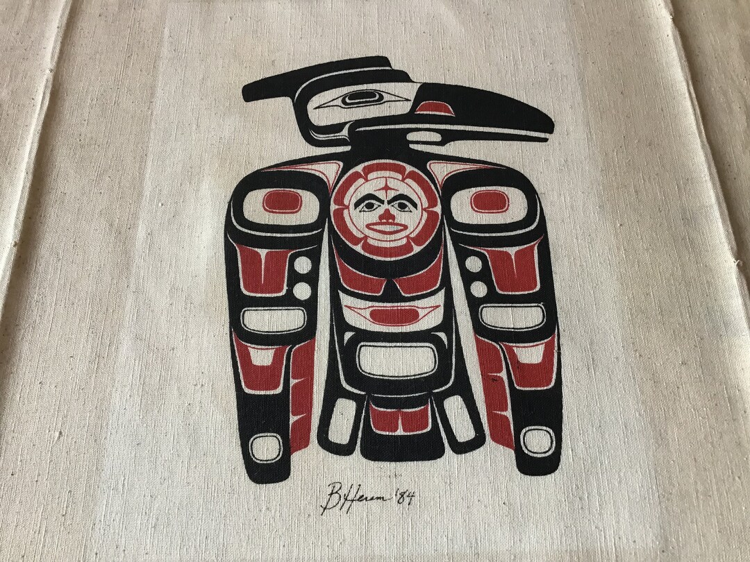 Barry Herem 1984 Northwest Artist Raven Serigraph on Linen Canvas - Etsy
