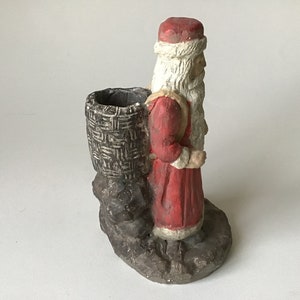 Antique Plaster Santa Claus With Basket Christmas Decoration - Etsy
