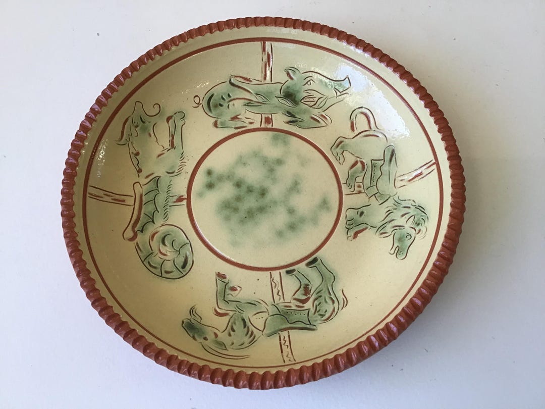 Greenfield Village Pottery Jamie Cooper Redware Art Pottery Merry Go ...