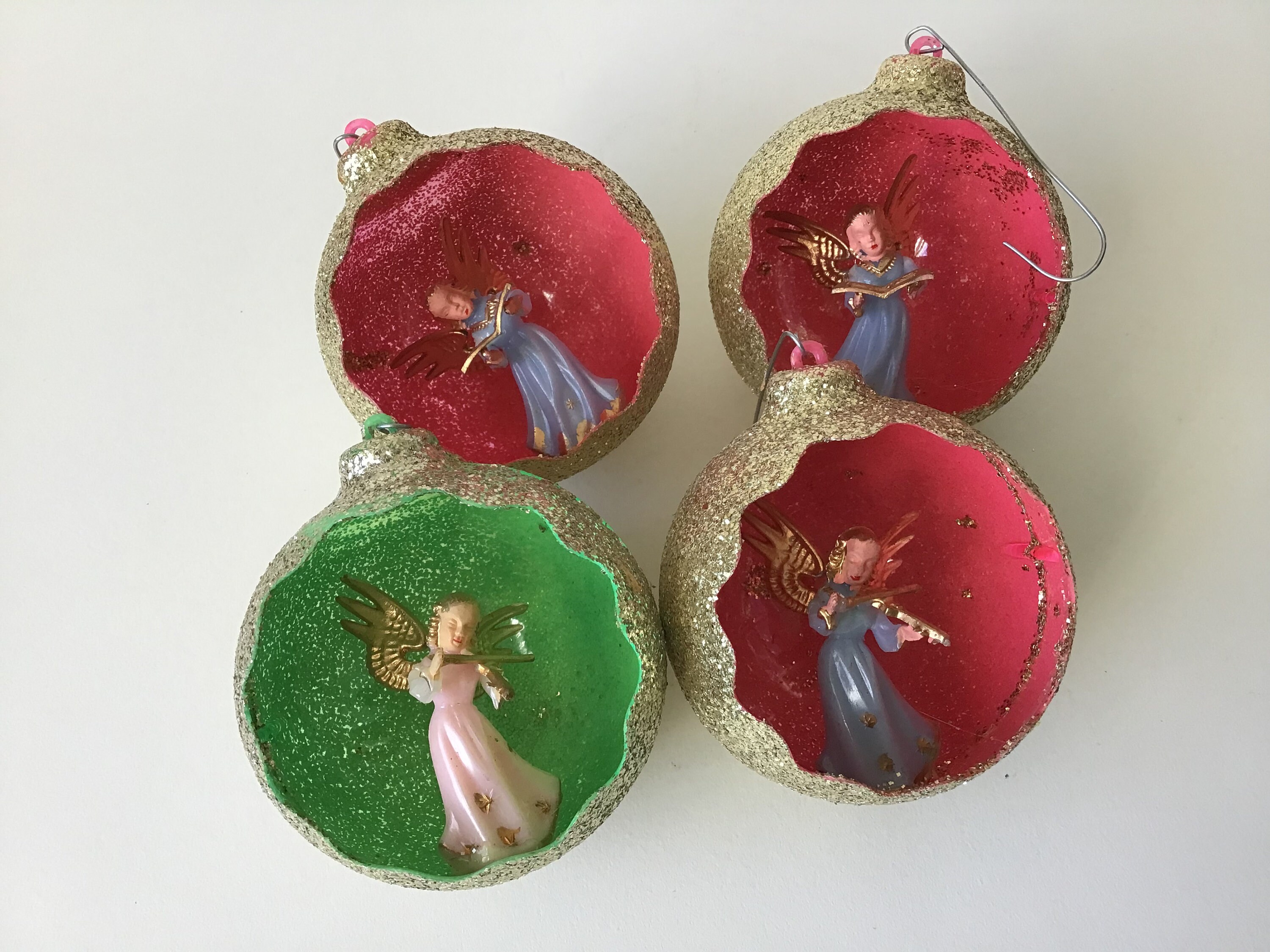 Vintage Mid Century Modern Four Gold Glitter Plastic Balls - Etsy