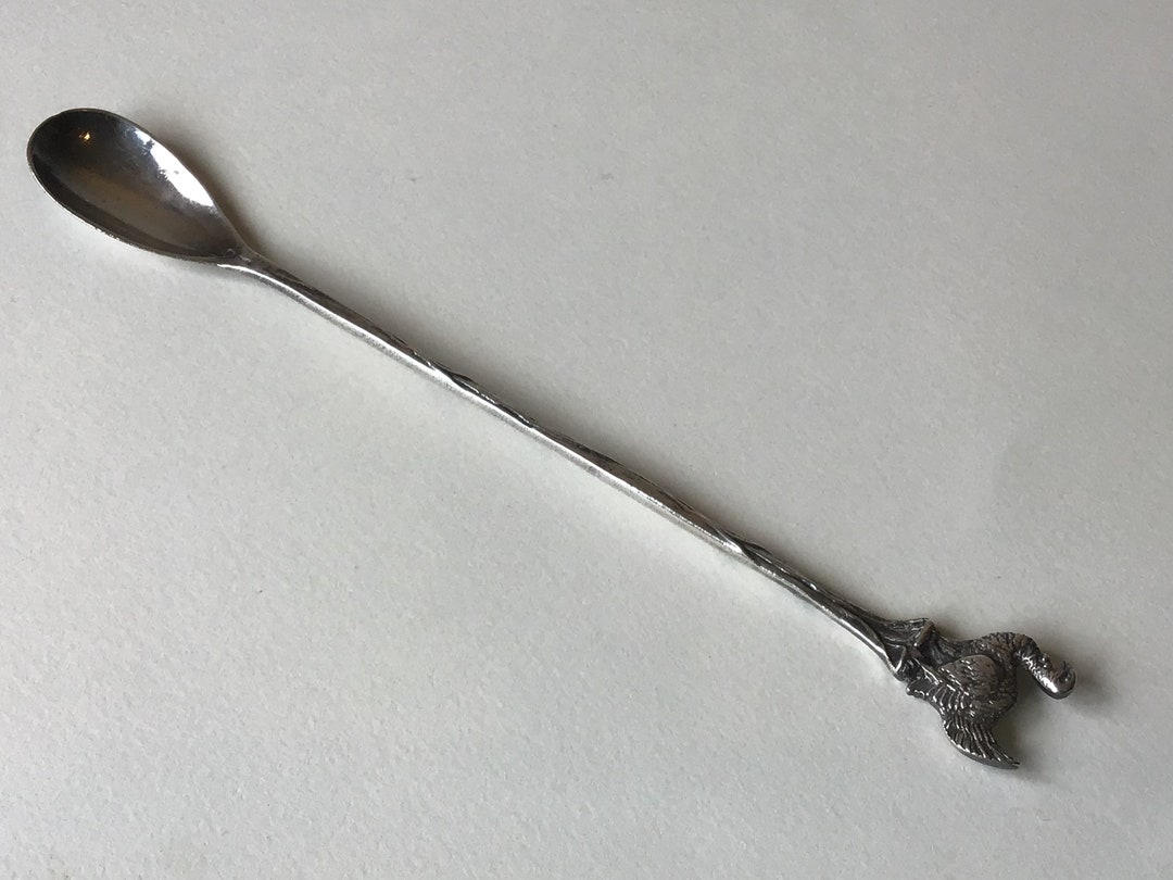 Antique Dutch Silver Long Spoon With Turkey - Etsy