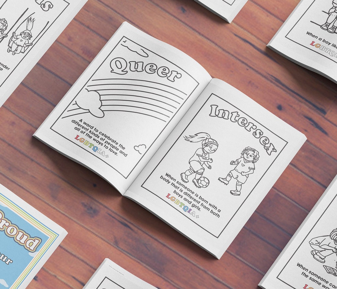 Pdf Kids LGBTQIA+ HAND DRAWN Coloring Book (10+ Pages) "be Proud ...