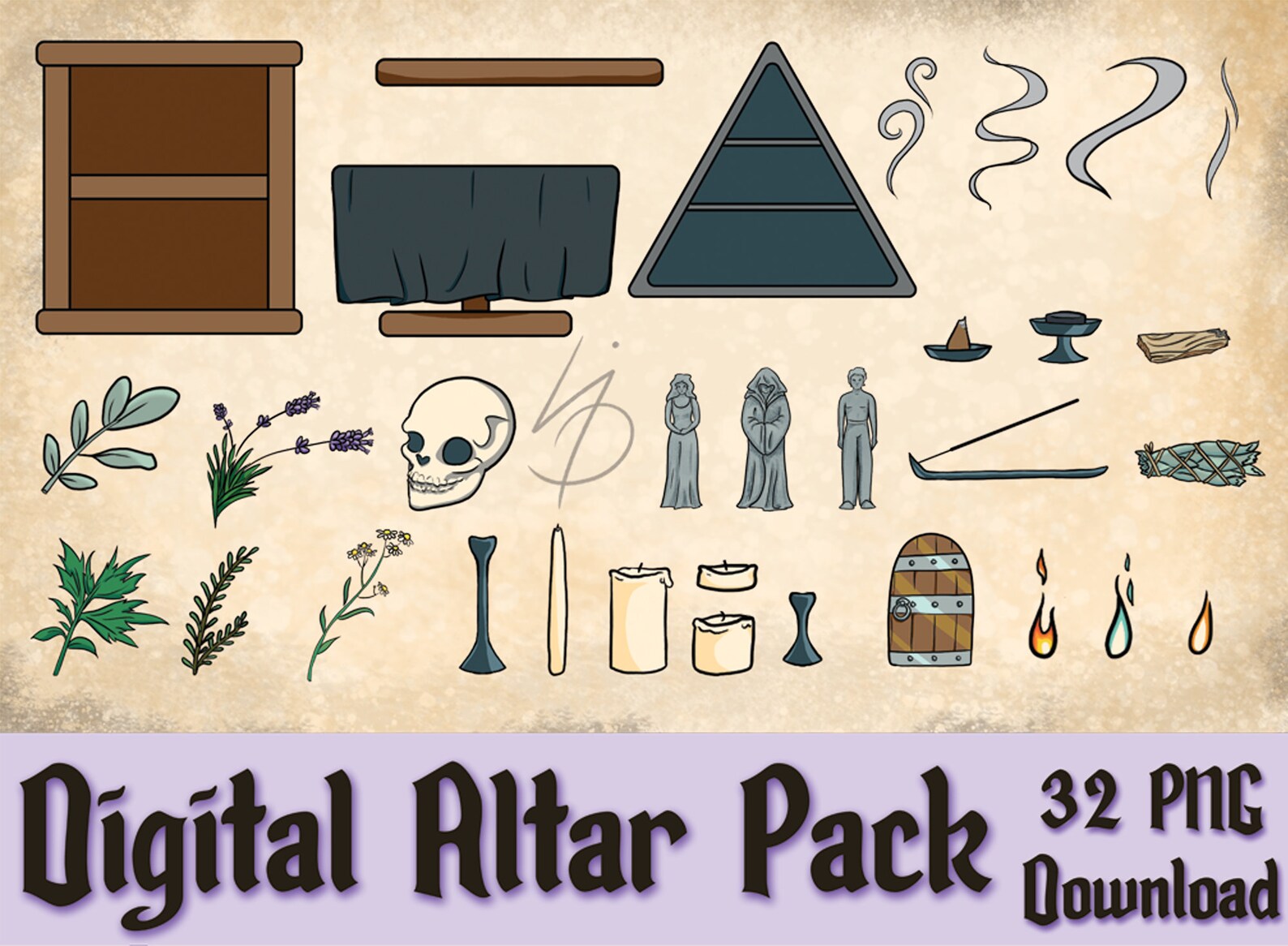 Witch Altar Digital Base Clipart Download. Full Commercial Rights! - Etsy