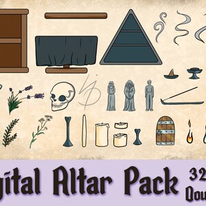 Witch Altar Digital Base Clipart Download. Full Commercial Rights! - Etsy