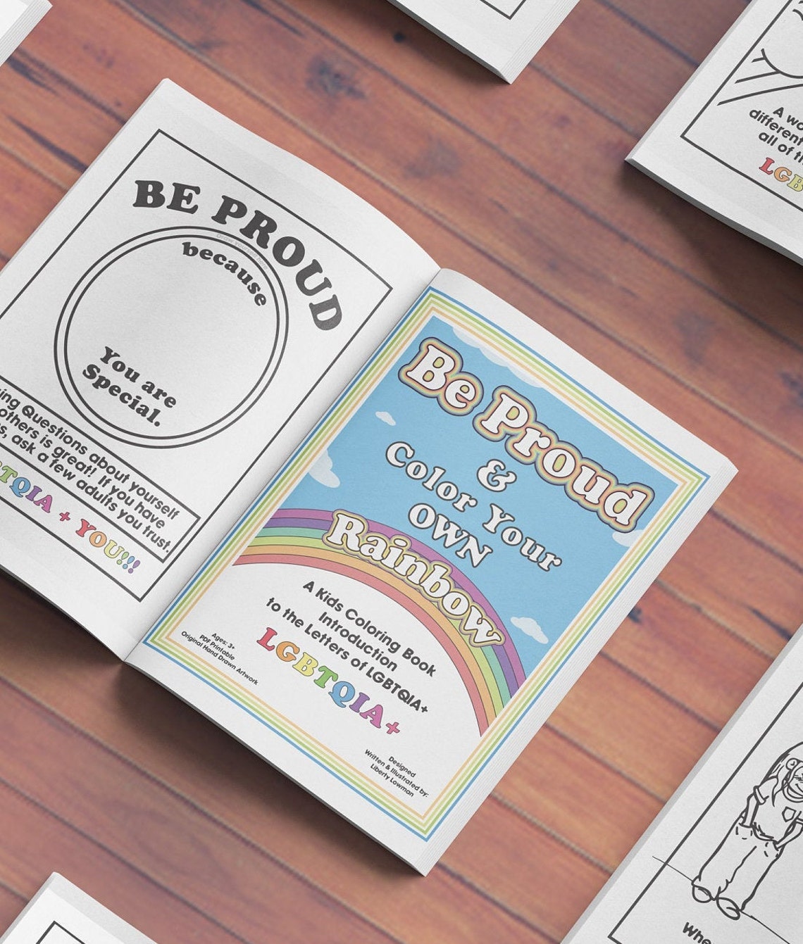 Pdf Kids LGBTQIA+ HAND DRAWN Coloring Book (10+ Pages) "be Proud ...