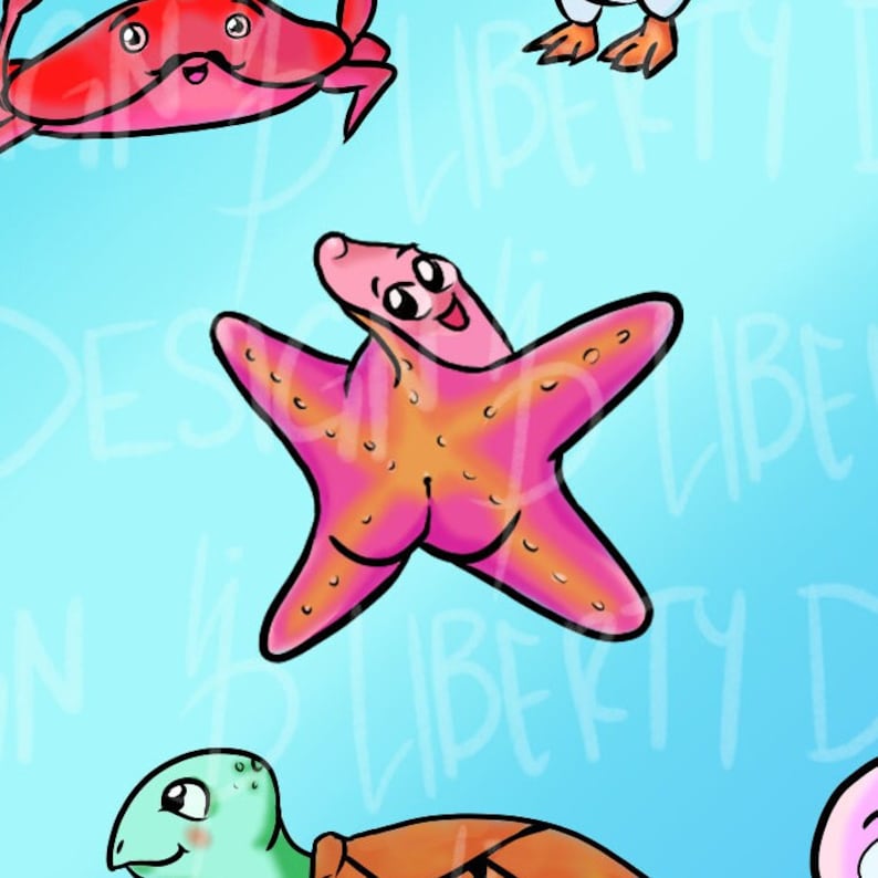15 SEA CREATURE CLIPART Pack Silly Goofy Animal Cartoons Full ...