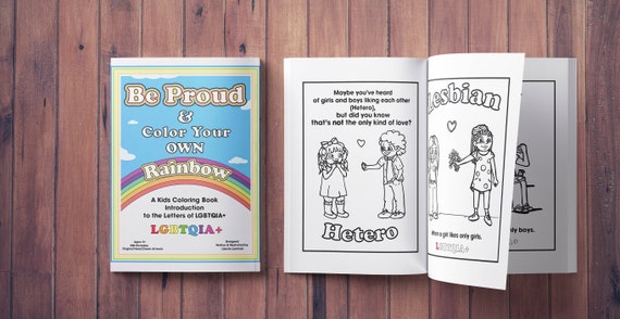 Pdf Kids LGBTQIA HAND DRAWN Coloring Book 10 Pages | Etsy