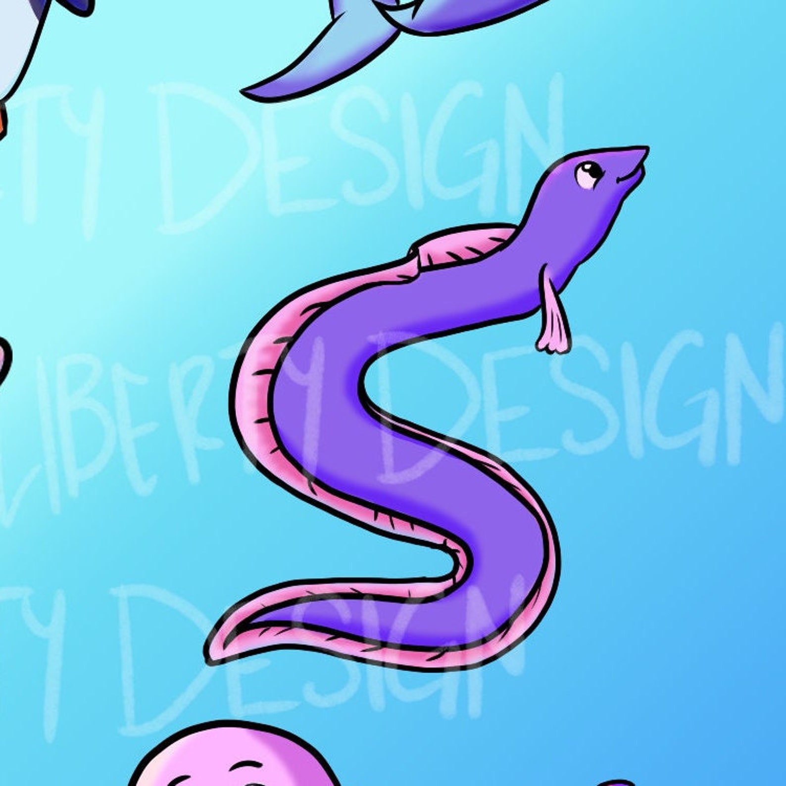 15 SEA CREATURE CLIPART Pack Silly Goofy Animal Cartoons Full ...