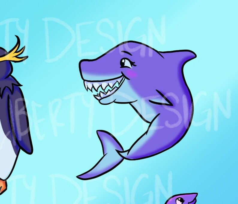 15 SEA CREATURE CLIPART Pack Silly Goofy Animal Cartoons Full ...