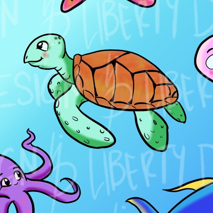 15 SEA CREATURE CLIPART Pack Silly Goofy Animal Cartoons Full ...